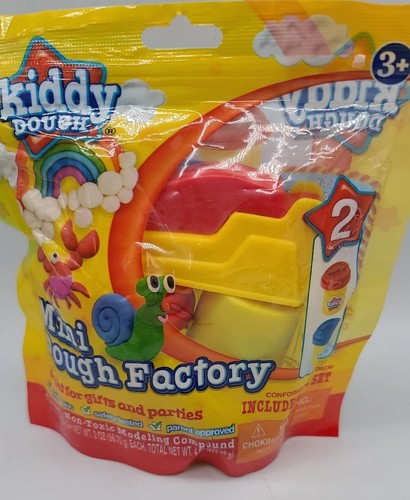 Kiddy Dough - Mini Dough Factory - Clean, Non-Toxic - 2 Tubs Included ...