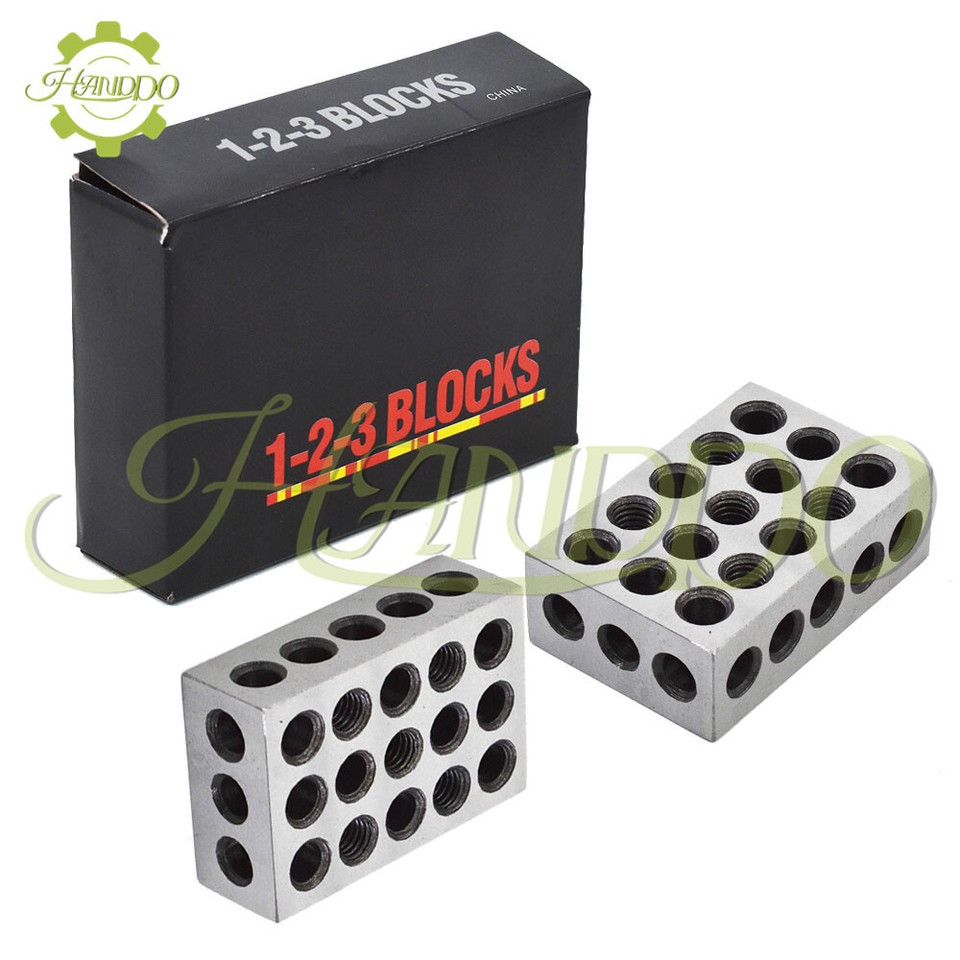 1 Matched Pair Ultra Precision 1-2-3 Blocks 23 Holes .0002" Machinist 123 New | eBay