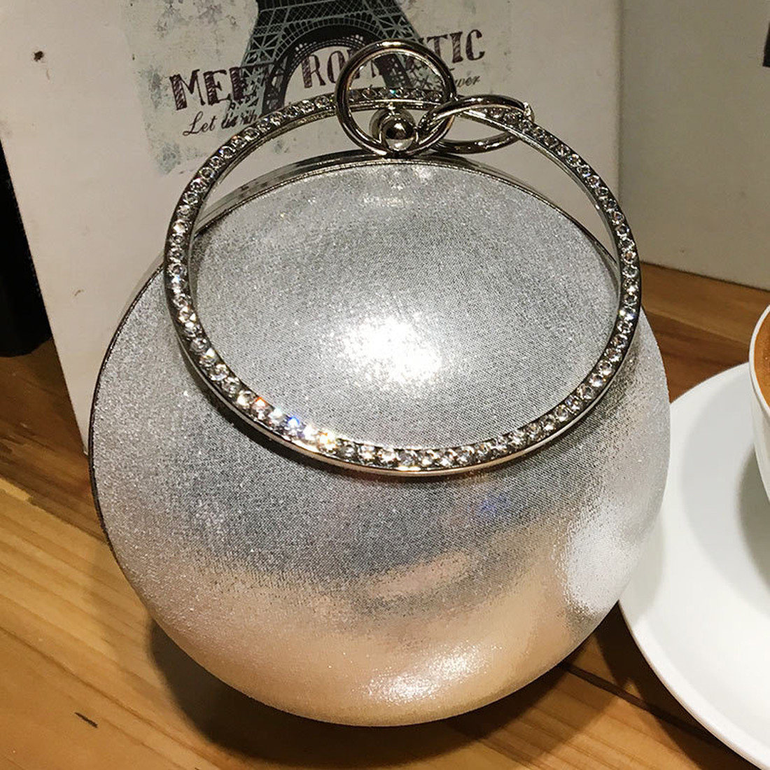 Women Round Ball Shoulder Messenger Bag Party Evening Clutch Fashion ...