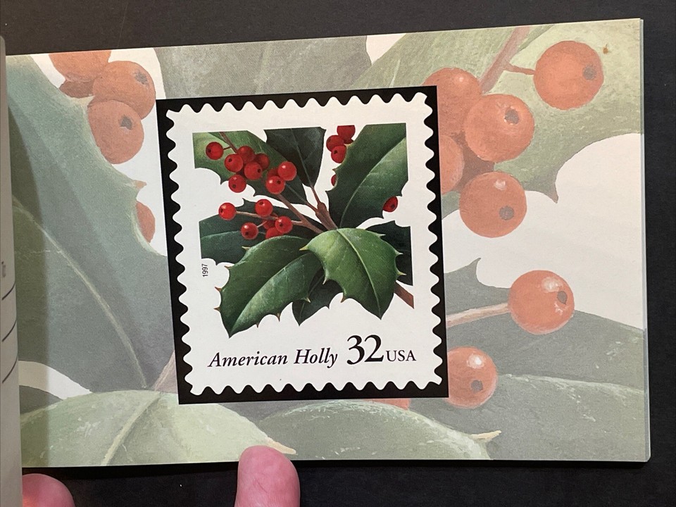 1997 Hallmark USPS Holiday 18 Postcard Booklet American Holly | eBay