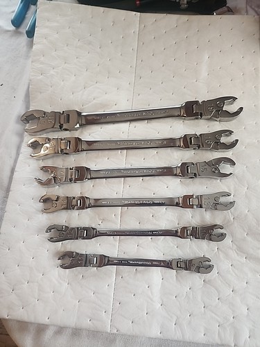 GearWrench 89101D 6 Pc Ratcheting Flex Head Flare Nut Metric Wrench Set ...