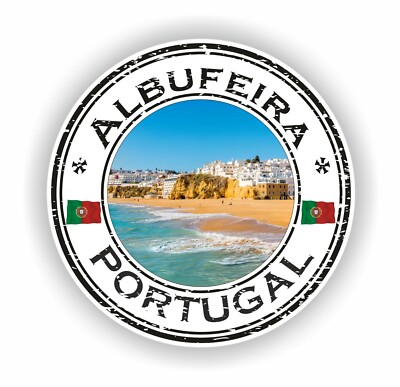Albufeira Portugal Round Flag Sticker / High Resolution Vinyl ...