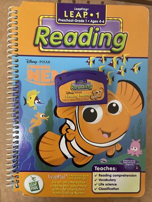 FINDING NEMO — K-1st LeapFrog LeapPad Learning BOOK & CARTRIDGE | eBay