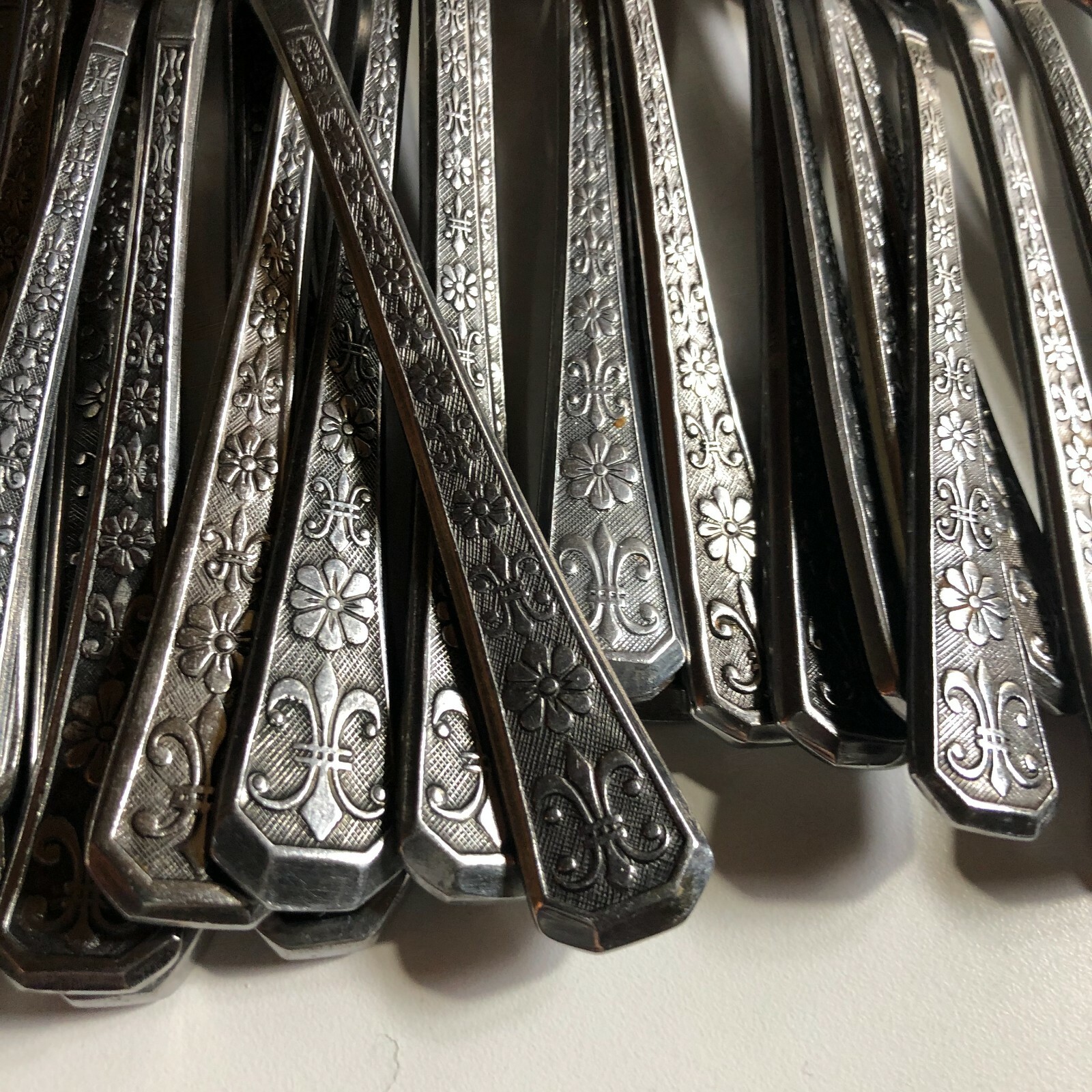 Interpur FLORENZ Stainless Steel Black Texture Pattern Flatware CHOICE ...