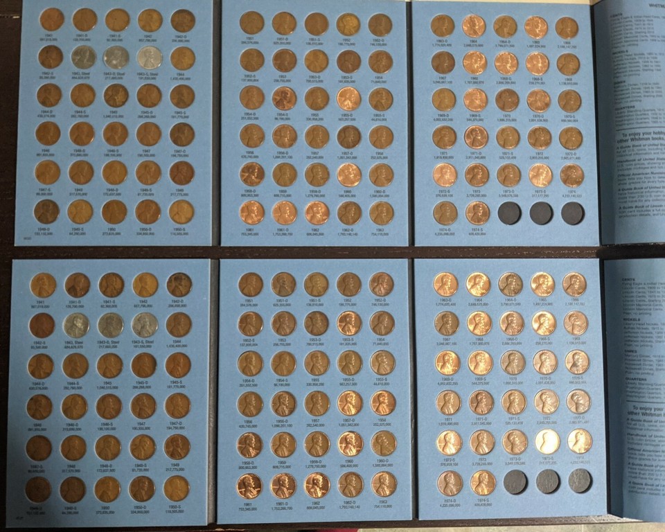 One Completed Lincoln Head Cent Collection - Book Number 2 Album 1941 ...