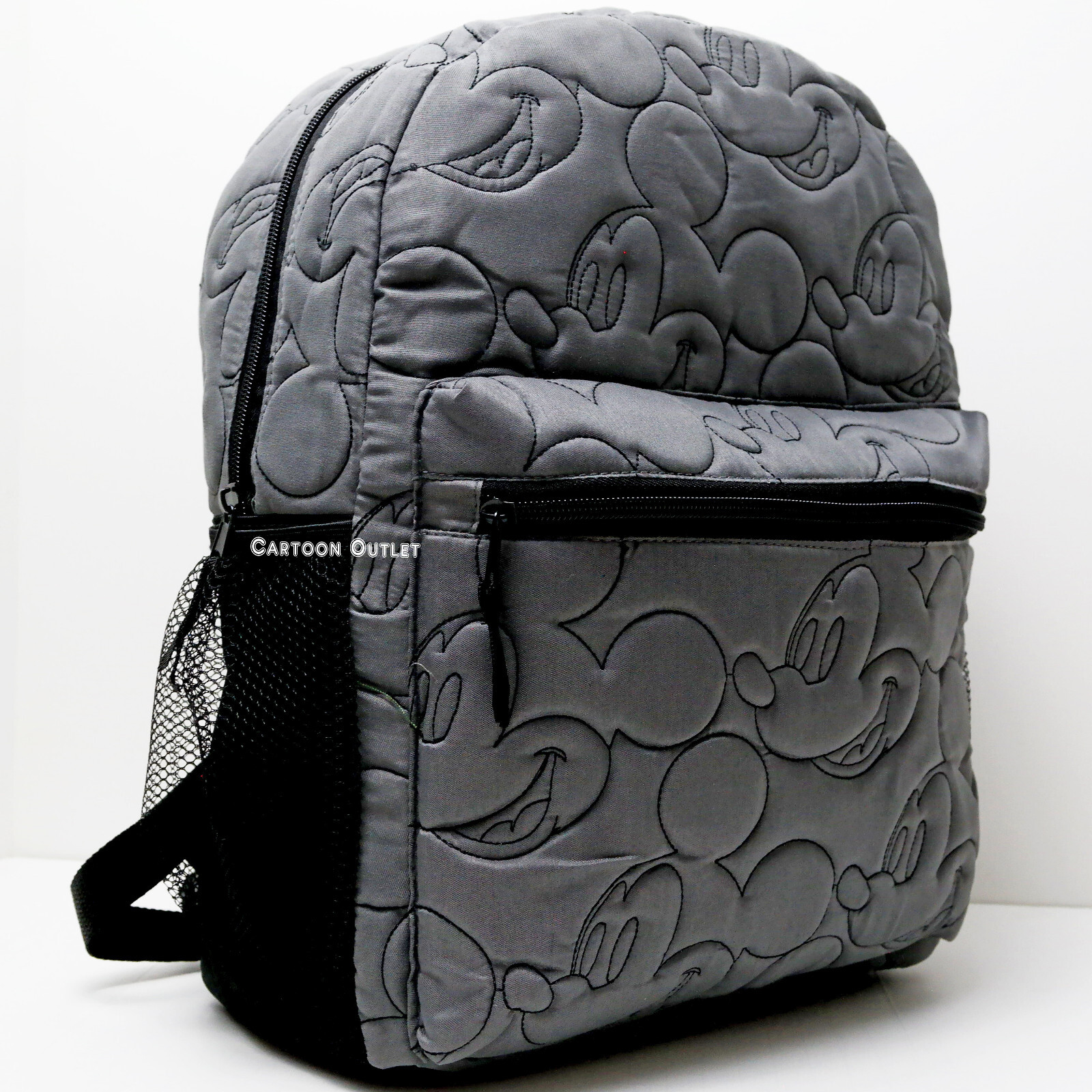 Disney Mickey Mouse Large 16" School Backpack Quilted Travel Tote Book ...