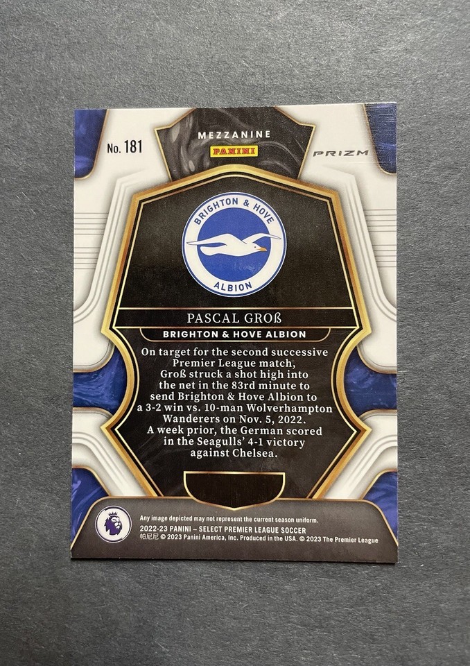 Pascal Grob Mezzanine 2022-23 Panini Select Pink Ice #181 Brighton ...