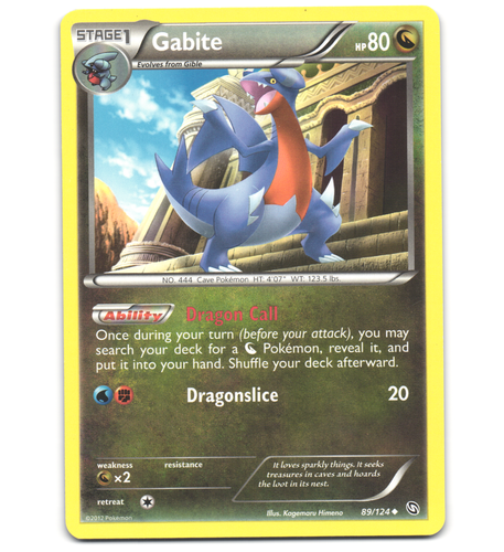 Pokemon 2012 Light Play Gabite Dragons Exalted 89/124 Card | eBay