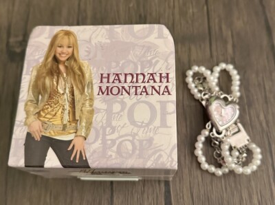 Disney Hannah Montana / Miley Cyrus Pearl & Silver Heart Band Girls ...