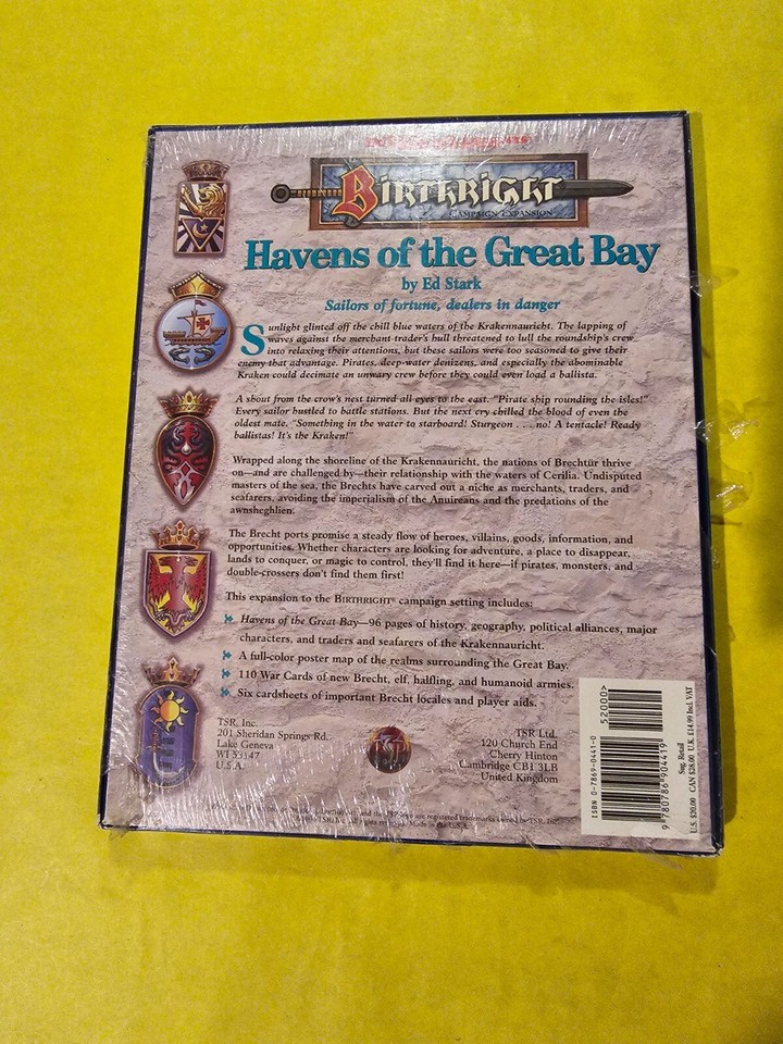 AD&D Birthright Havens of the Great Bay Box Set (In original Shrink ...