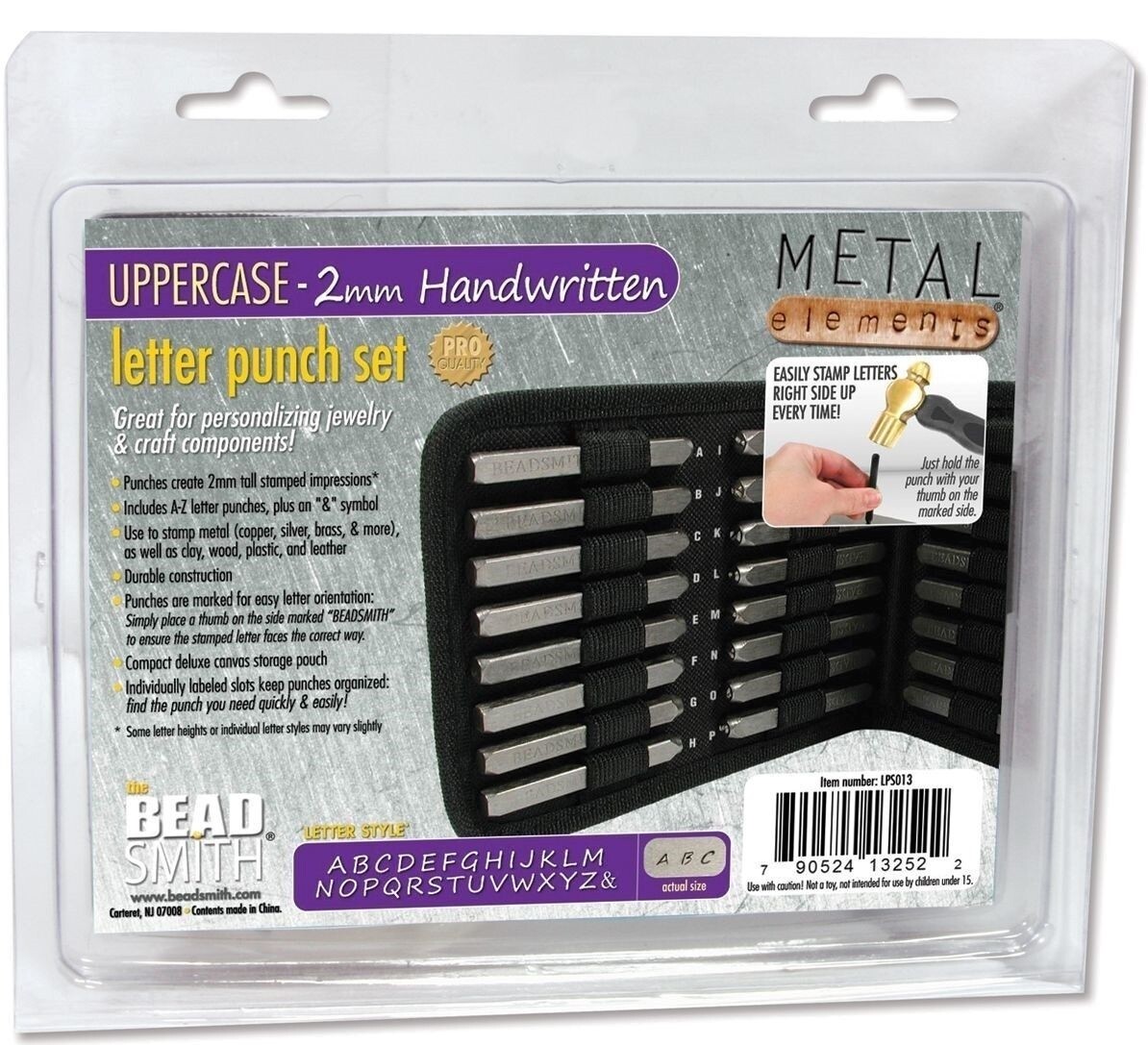 27 Piece Uppercase Handwritten Alphabet Letters 2mm Punch Set For Metal ...