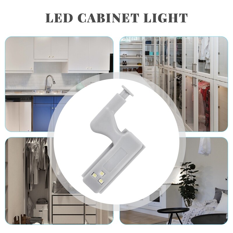 16Pcs Hinge LED Sensor Light for Kitchen Cabinet Cupboard Closet ...