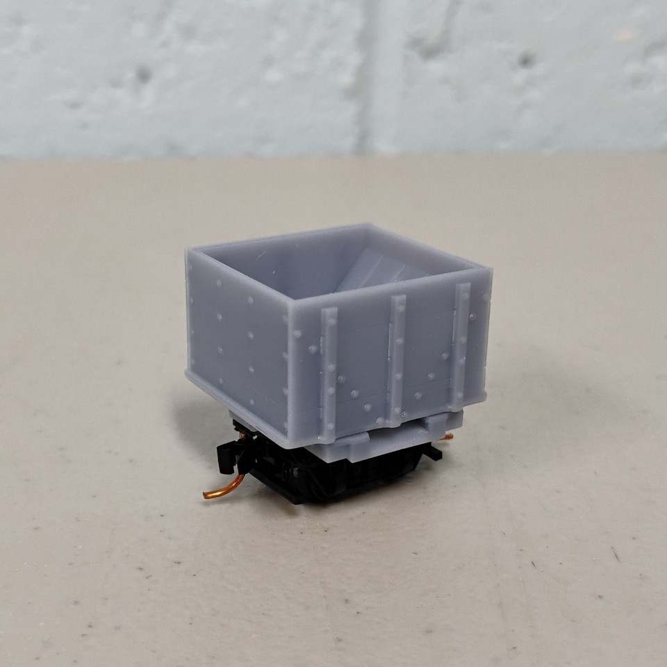 HOn30 Scale 7' WOOD HOPPER *PAIR*. No trucks/couplers. RESIN 3D Print ...