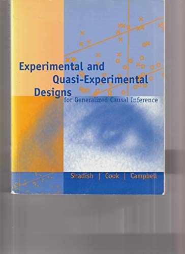 Experimental and - Paperback, by Shadish William R.; - Acceptable ...