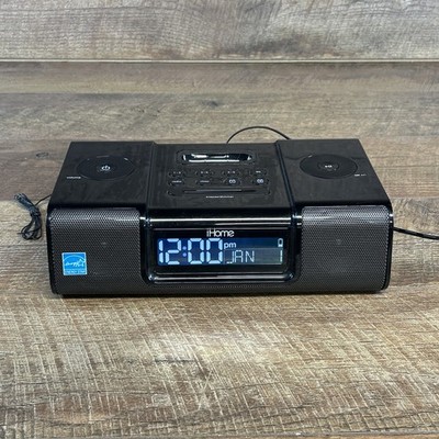iHome iP9 iPodDocking Station Clock AM FM Radio Black Antenna W/ Power ...