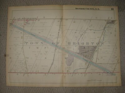 VINTAGE ANTIQUE 1914 BRIGHTON BARGE CANAL MONROE COUNTY NEW YORK ...
