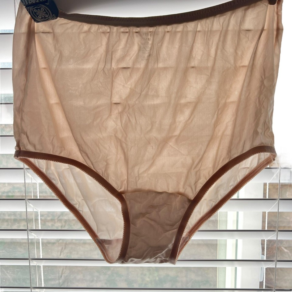 Vintage Vanity Fair Panties 6 M Double Nylon Sheer Second Skin Silky ...