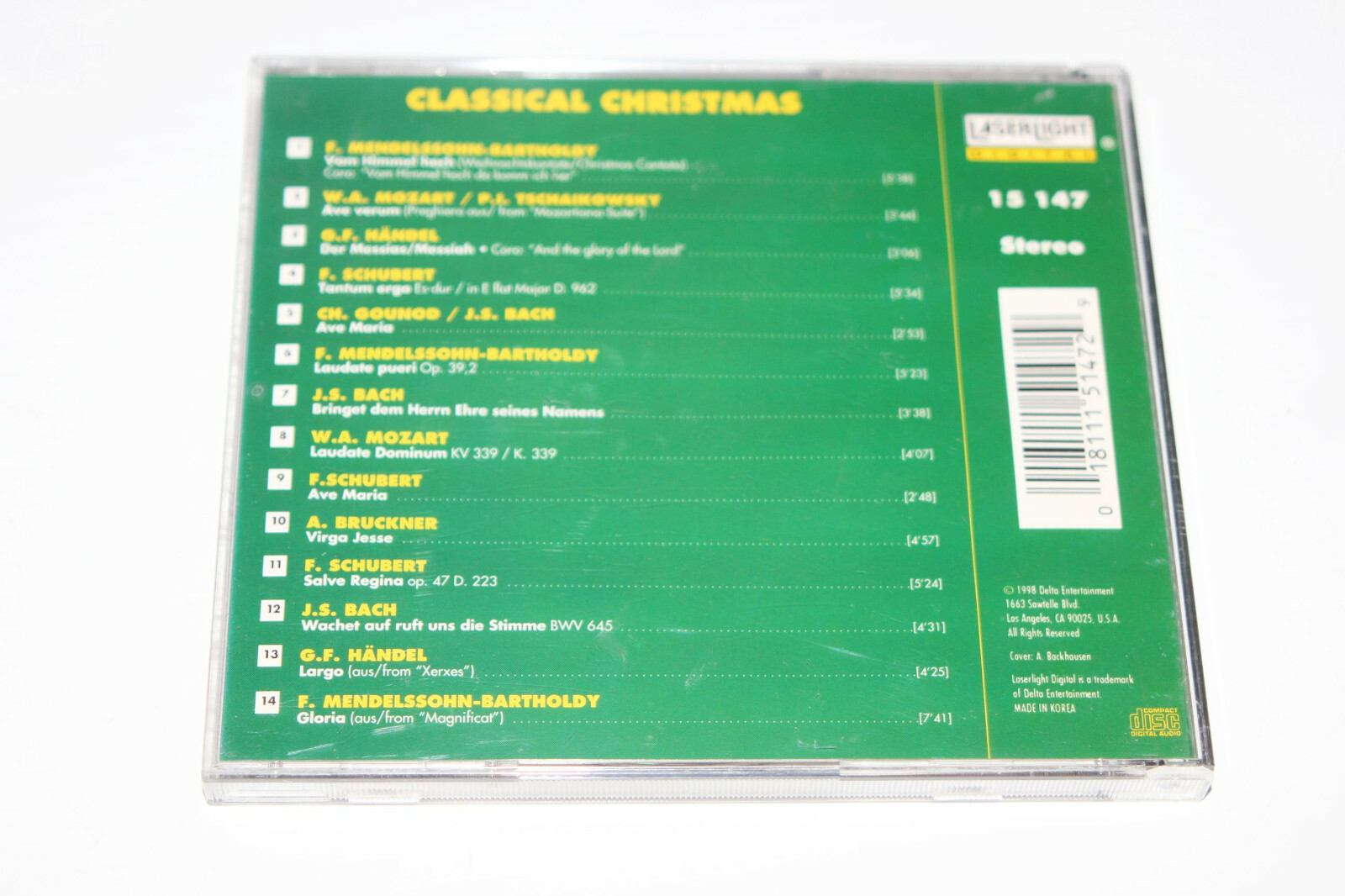 Classical Christmas (CD, 1998, Laserlight) Handel, Mozart, Bach ...