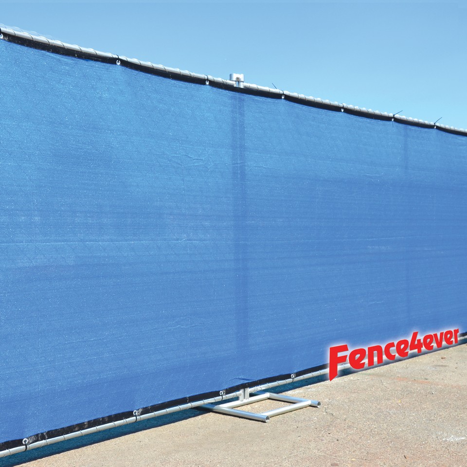 Blue 4'x50' 4ft Fence Privacy Screen Windscreen Shade Cover Mesh Fabric ...