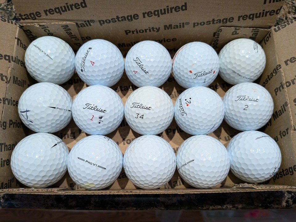 15 Titleist Pro V1 & Pro V1x Premium Golf Balls Some Ink Markings ...