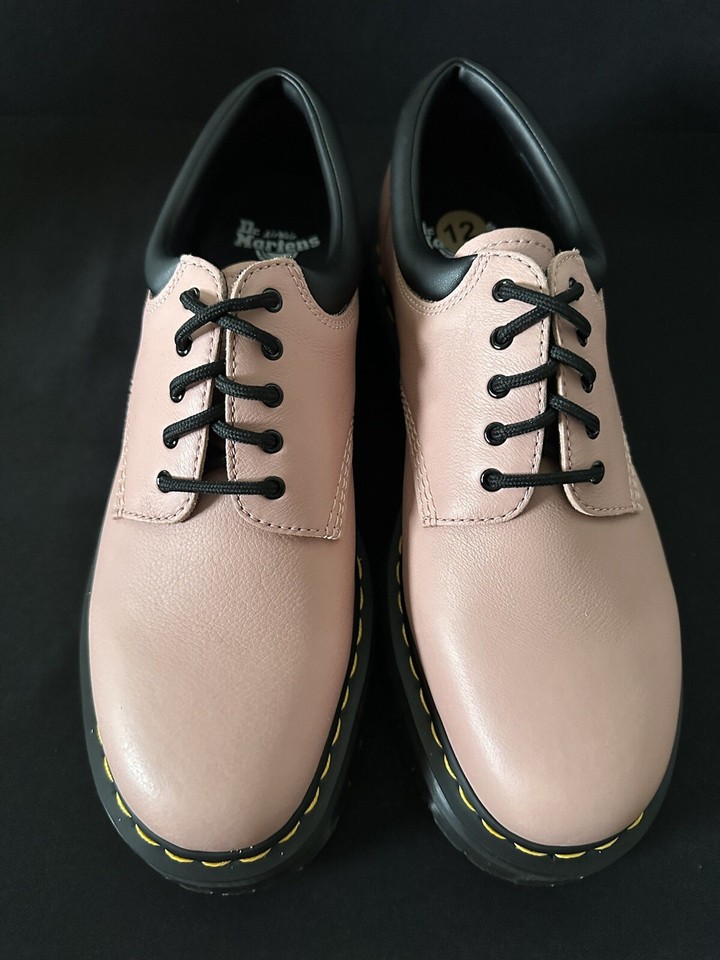 Dr. Doc Martens 8053 Quad Pink/ Peach Leather Platform Shoe Women Sz 14 ...