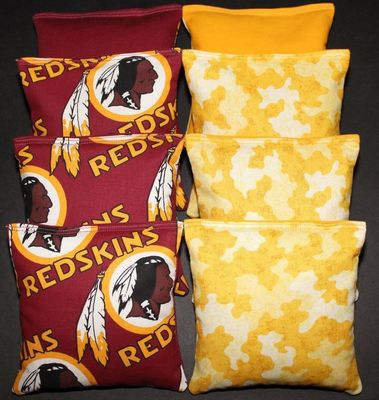 ALL WEATHER CORNHOLE BEANBAGS made w WASHINGTON REDSKINS Fabric | eBay