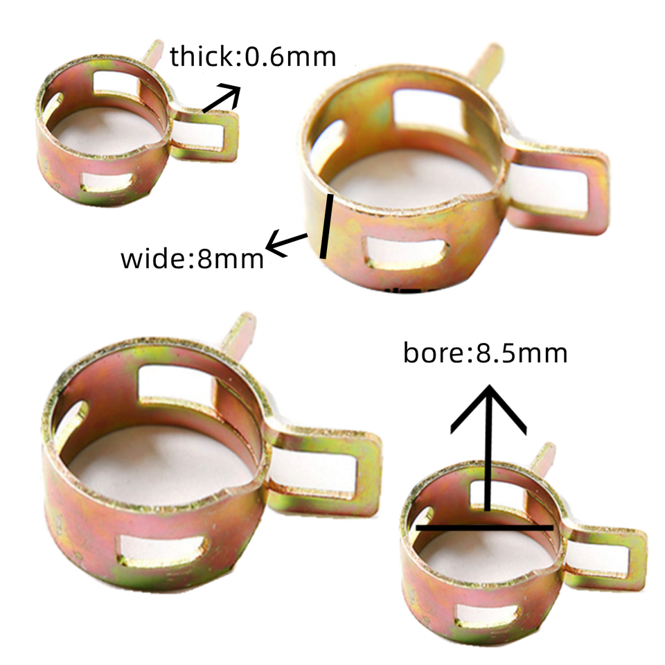 100Pcs Spring-loaded CLAMP Elastic Strong clamp Water pipe fastening ...