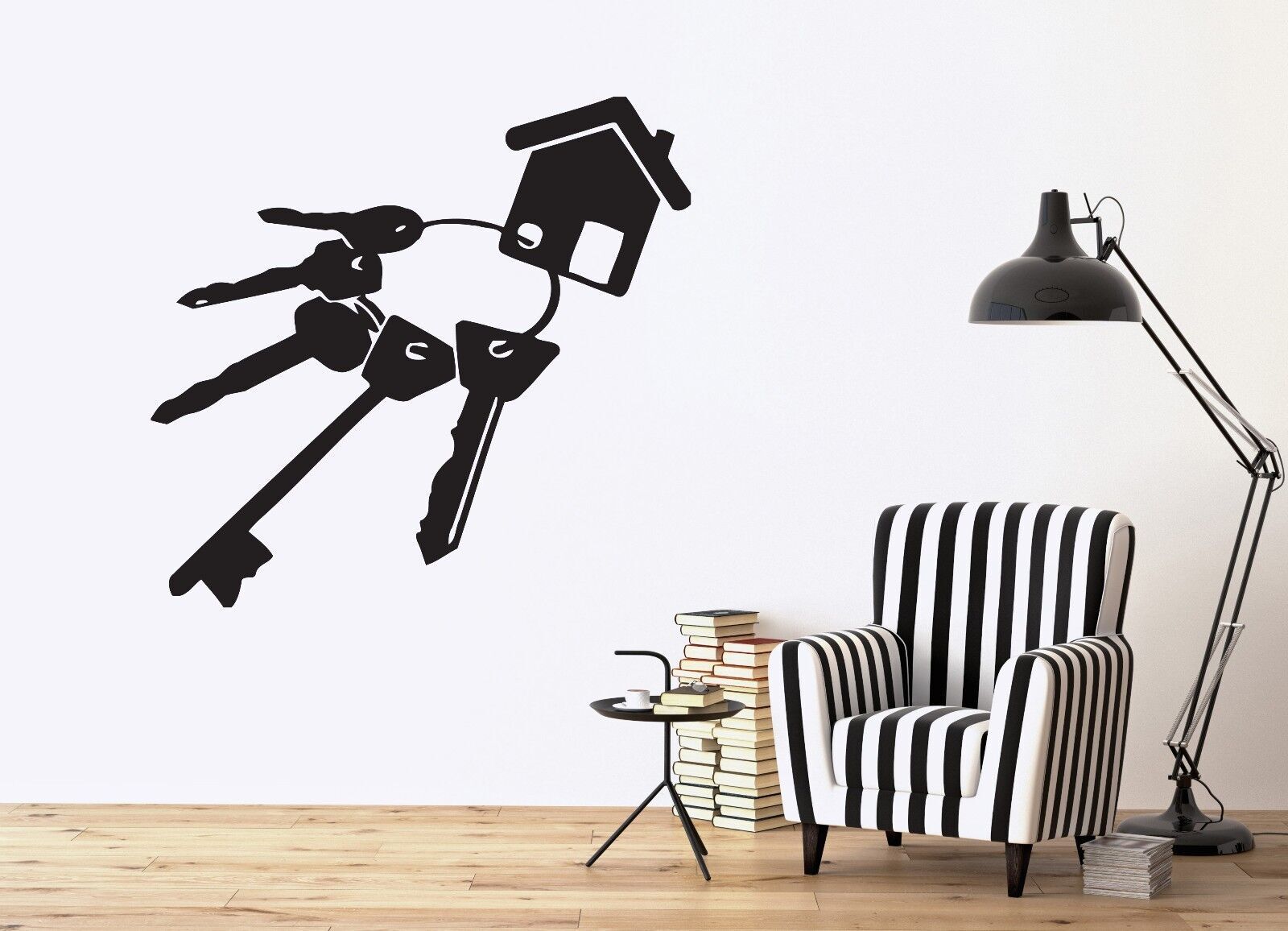 Wall Sticker Vinyl Decal Bunch Keys Ring Keychain House Door Lock (n232 ...