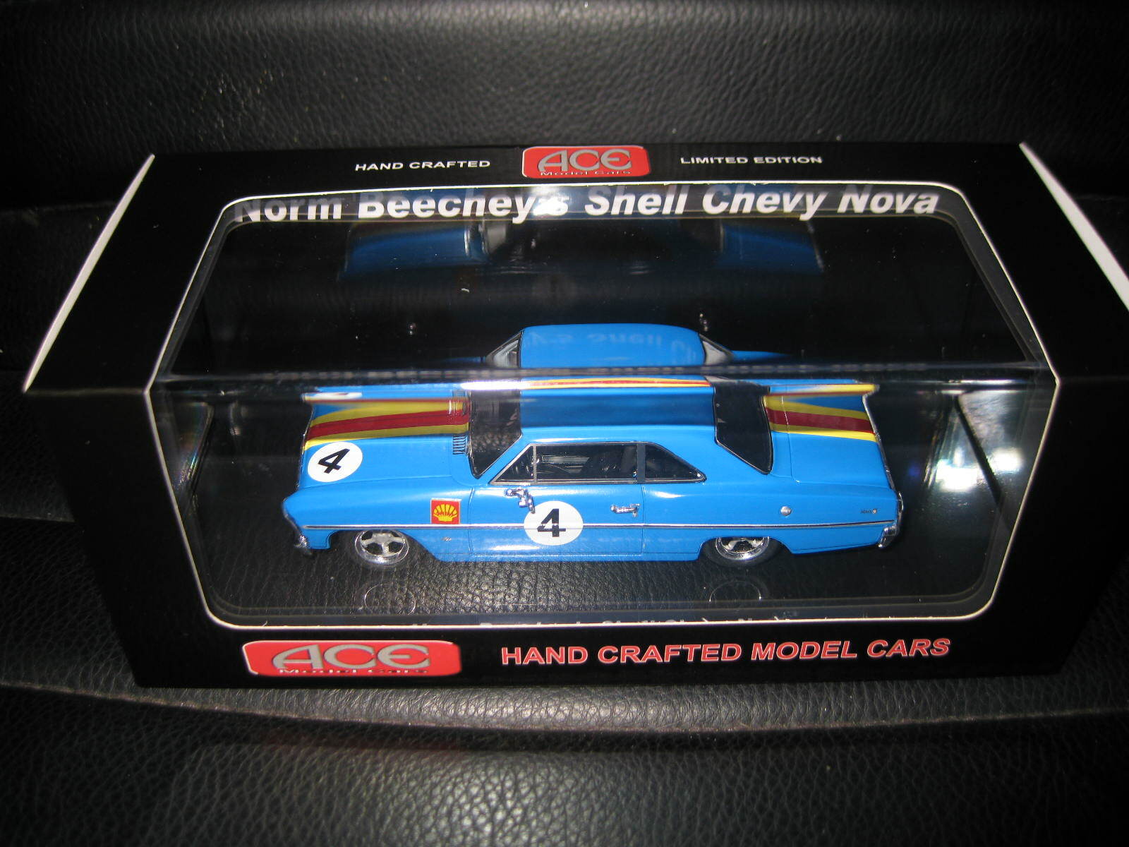 1/43 ACE NORM BEECHEY'S SHELL CHEVY NOVA #4 GREAT LOOKING MODEL CAR ...