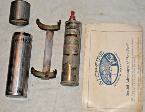 VINTAGE Stop-Fire Extinguisher for Automobile Motorcycle-Mounts Under ...