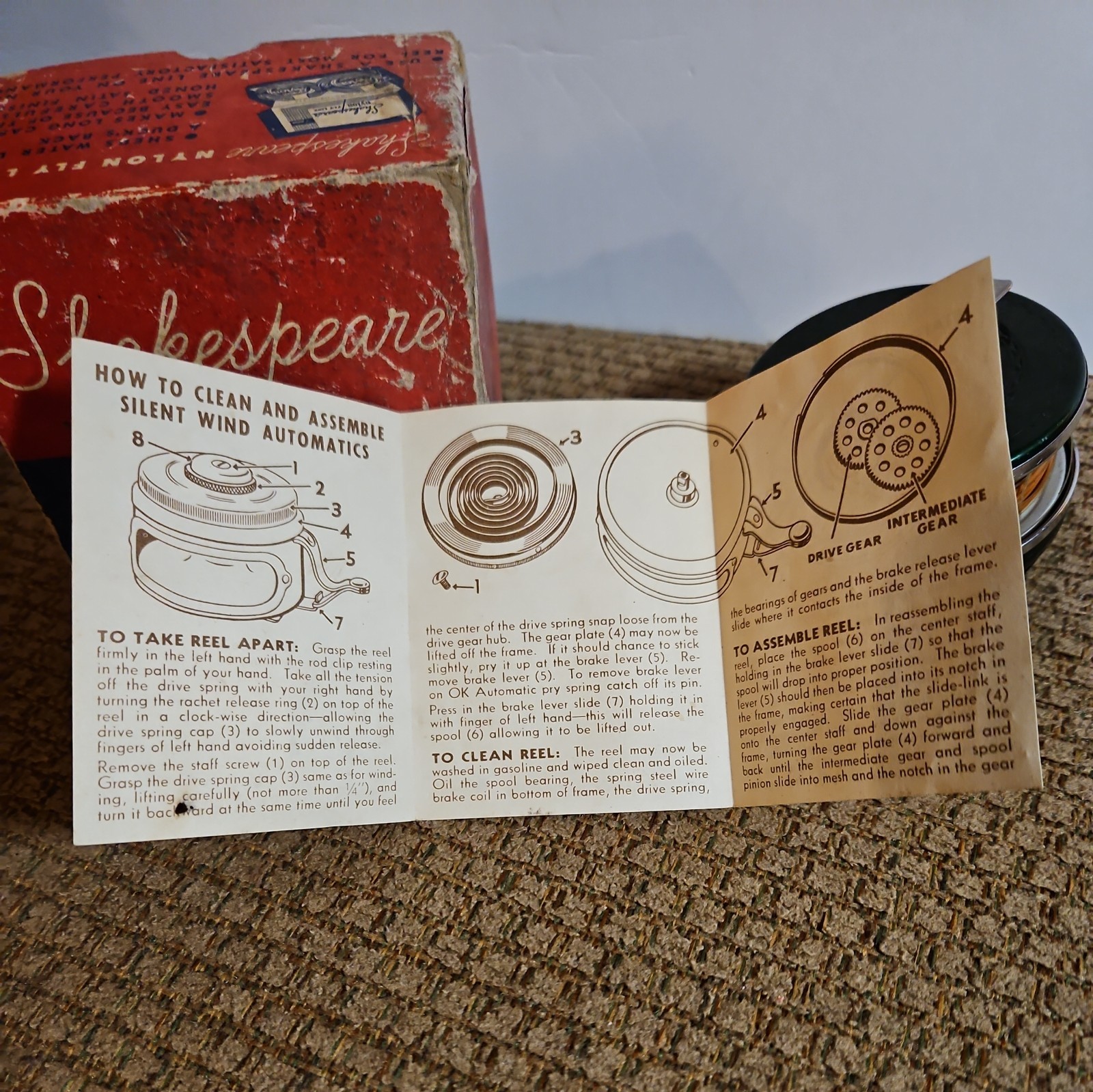 Shakespeare Silent Tru Art Automatic Fly Fishing Reel No. 1837 Model GD ...