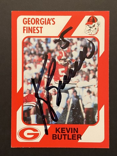 KEVIN BUTLER CF HOF Signed 1989 Collegiate Collection Georgia Autograph ...