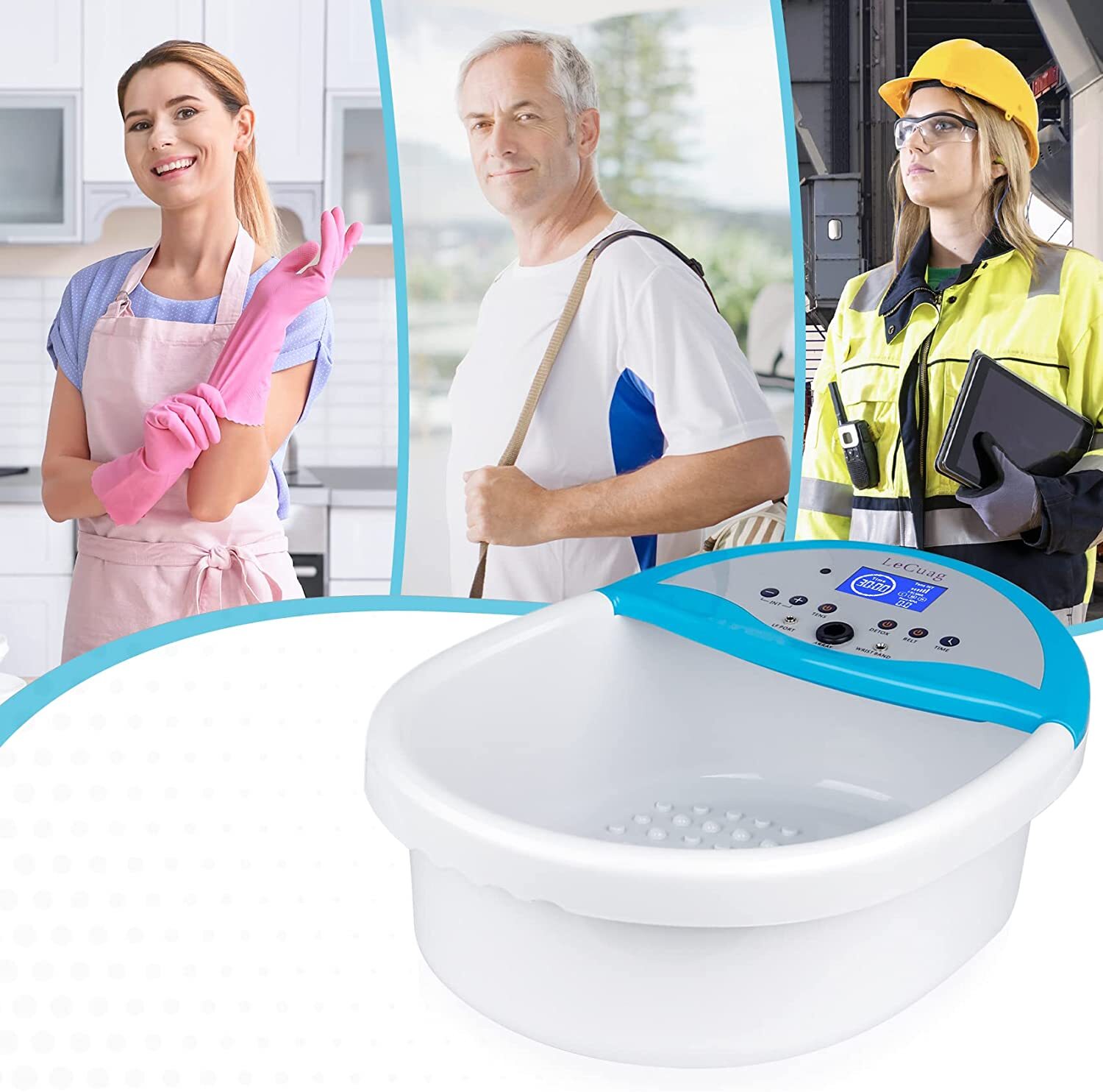 Ionic Foot Tub Bath Spa Ion Detox Cleanse Machine with Storage Bag Body ...