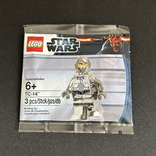 LEGO STAR WARS TC-14 CHROME SILVER PROTOCOL DROID POLYBAG FIGURE - 2012 ...