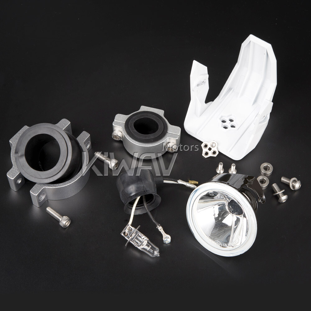 3" fog lamp H3 12V 55W halogen ECE noir aluminum housing blanc ABS ...