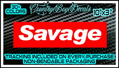SAVAGE Vinyl Decal Sticker 10" JDM Car Euro Diesel Truck Turbo Boost ...