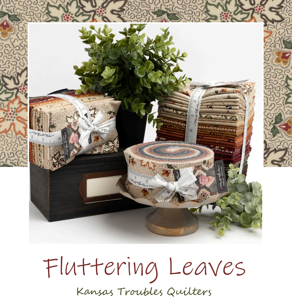 Moda FLUTTERING LEAVES Kansas Troubles LAYER CAKE 42 10" Squares | eBay