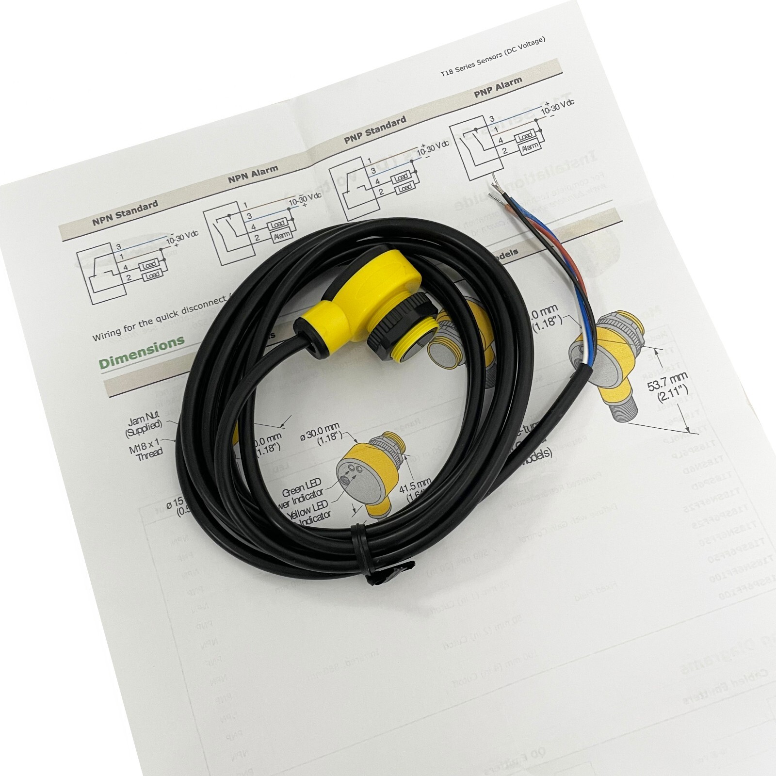 Photoelectric Sensor Switch Diffuse Range 500mm T18SP6D For Banner 10 ...