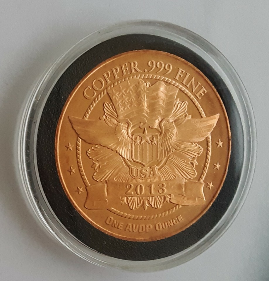 2013 Indian Head One AVDP Ounce Copper .999 Fine Round Medallion | eBay