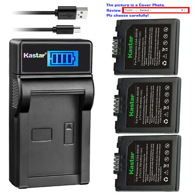 Kastar Battery LCD USB Charger for CGA-S001 & Panasonic DMC-FX1GC-D DMC ...