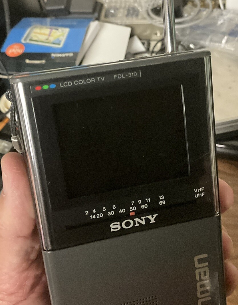 Vintage Sony Watchman Portable Analog LCD Color TV Fdl-310 for sale ...