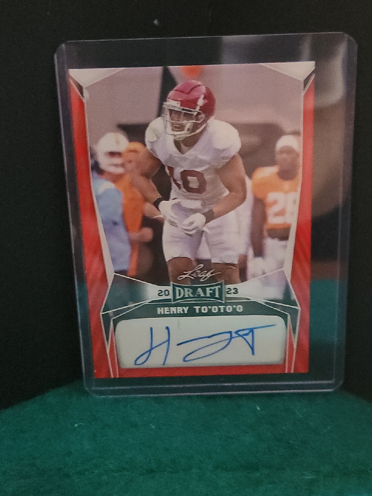 2023 Leaf Draft - Autographs Gold #BA-HT1 Henry To'Oto'O (AU, RC) for ...