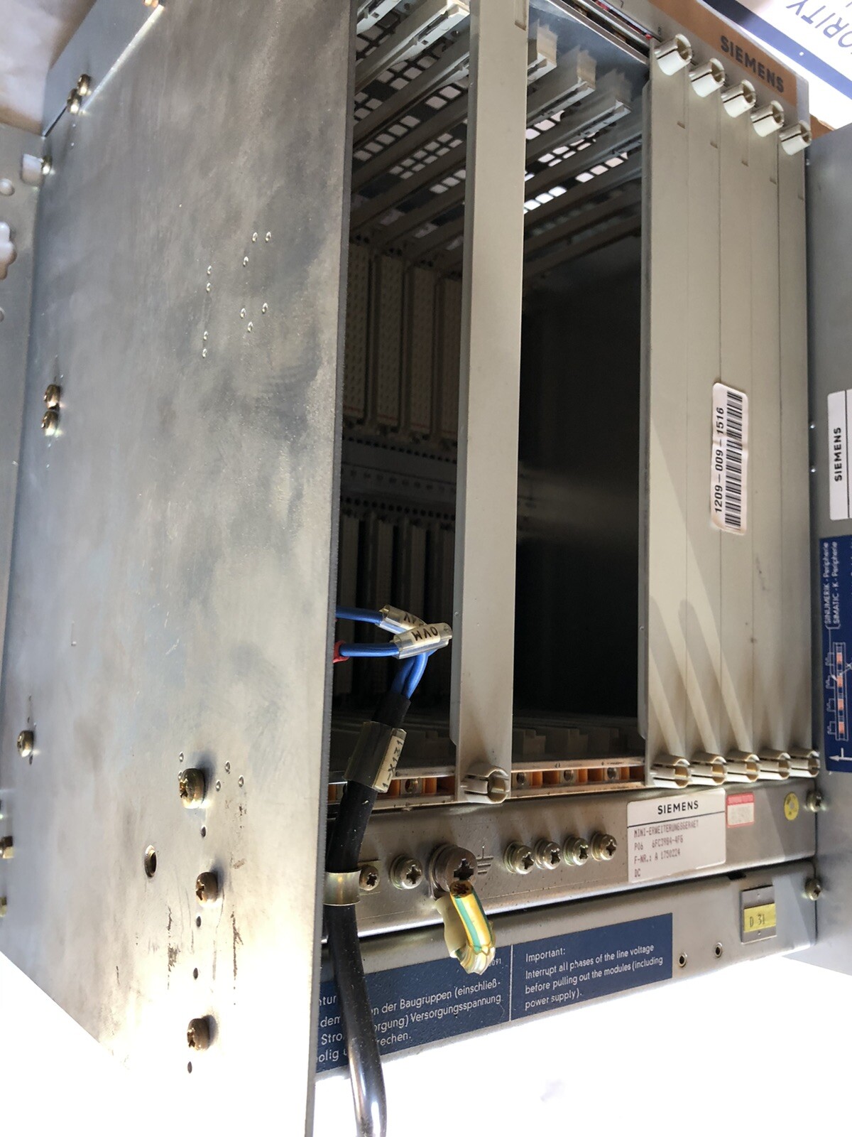 SIEMENS P06 6FC3984-4FG SINUMERIK PLC CHASSIS,570-031-7120.00 ERZ-STAND ...