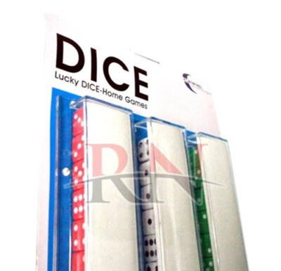 Dice 48 six sided standard size green, red, white w/ counter displayer ...