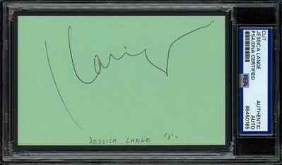 JESSICA LANGE autograph cut | "Cape Fear" & "King Kong" - signed PSA ...