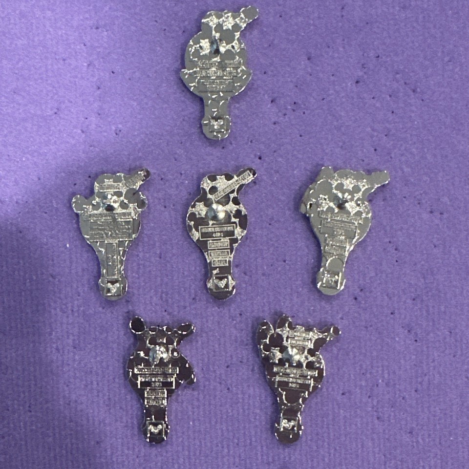 2025 WDW Hidden Mickey WAVE B Disney BUBBLE WANDS Wand Full 6 PIN SET W ...