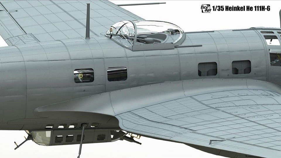 Border 1/35 BF-018 WWII German Bomber He 111H-6 Full Interior Military ...