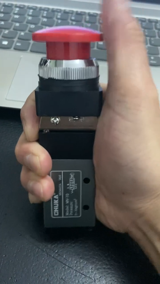 MV-10 Pneumatic Air Control Valve 2 Position 5 Way Momentary Mushroom ...