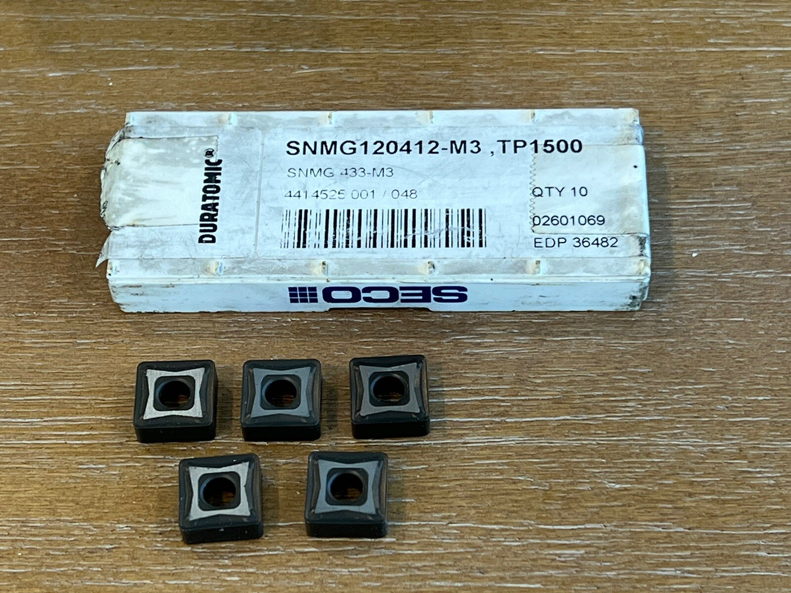 SECO Carbide Inserts - SNMG120412-M3 SNMG 433-M3 TP1500 - Qty. 5 - NEW!!! | eBay