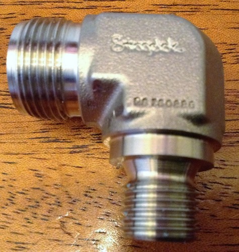 Swagelok 1/2” Tube X ¼” Parallel Thread Male Elbow RS ISO 228 Flow ...